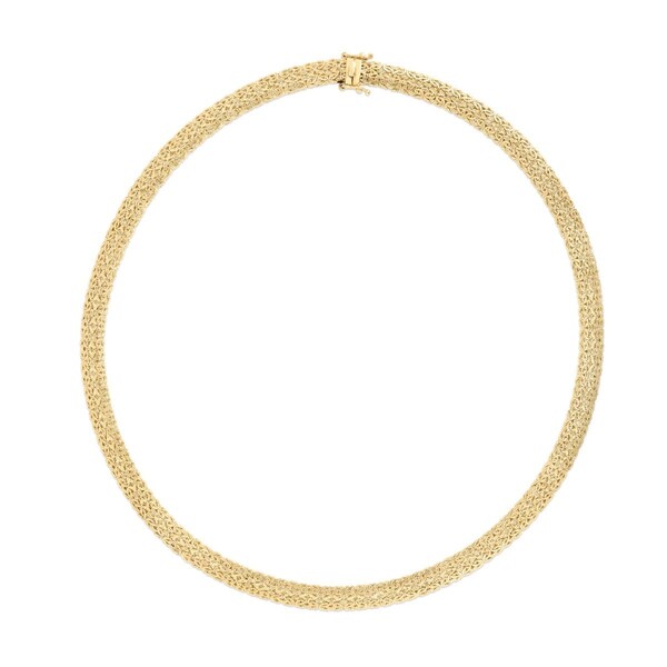 14k Gold Mesh Necklace - Etsy