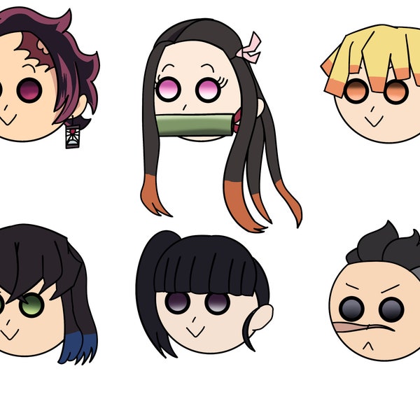 Demon Slayer Chibi Stickers - Etsy