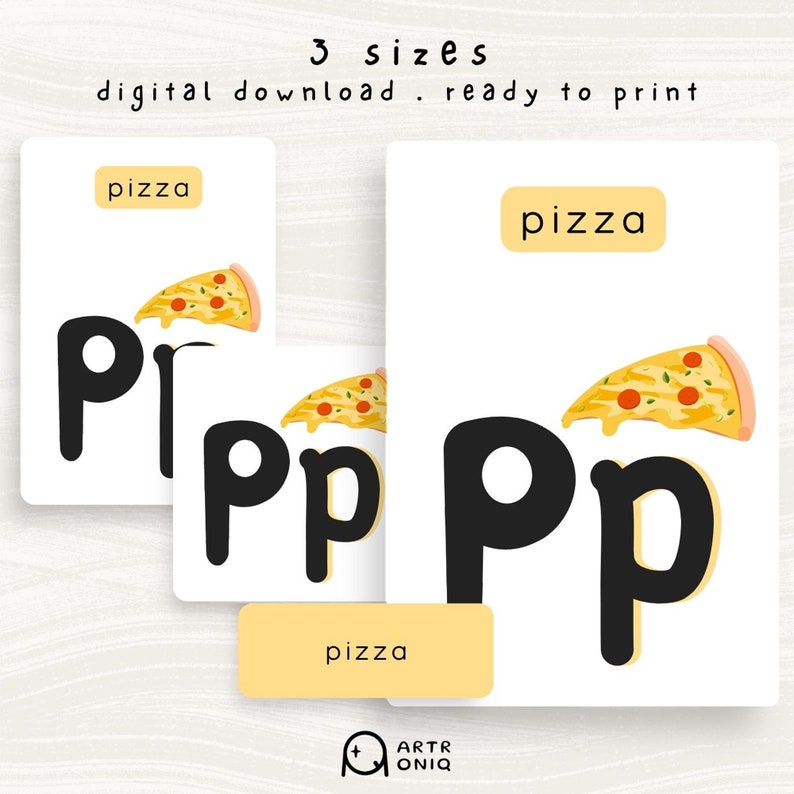 26 Alphabet Flash Cards Montessori Learning Preschool - Etsy