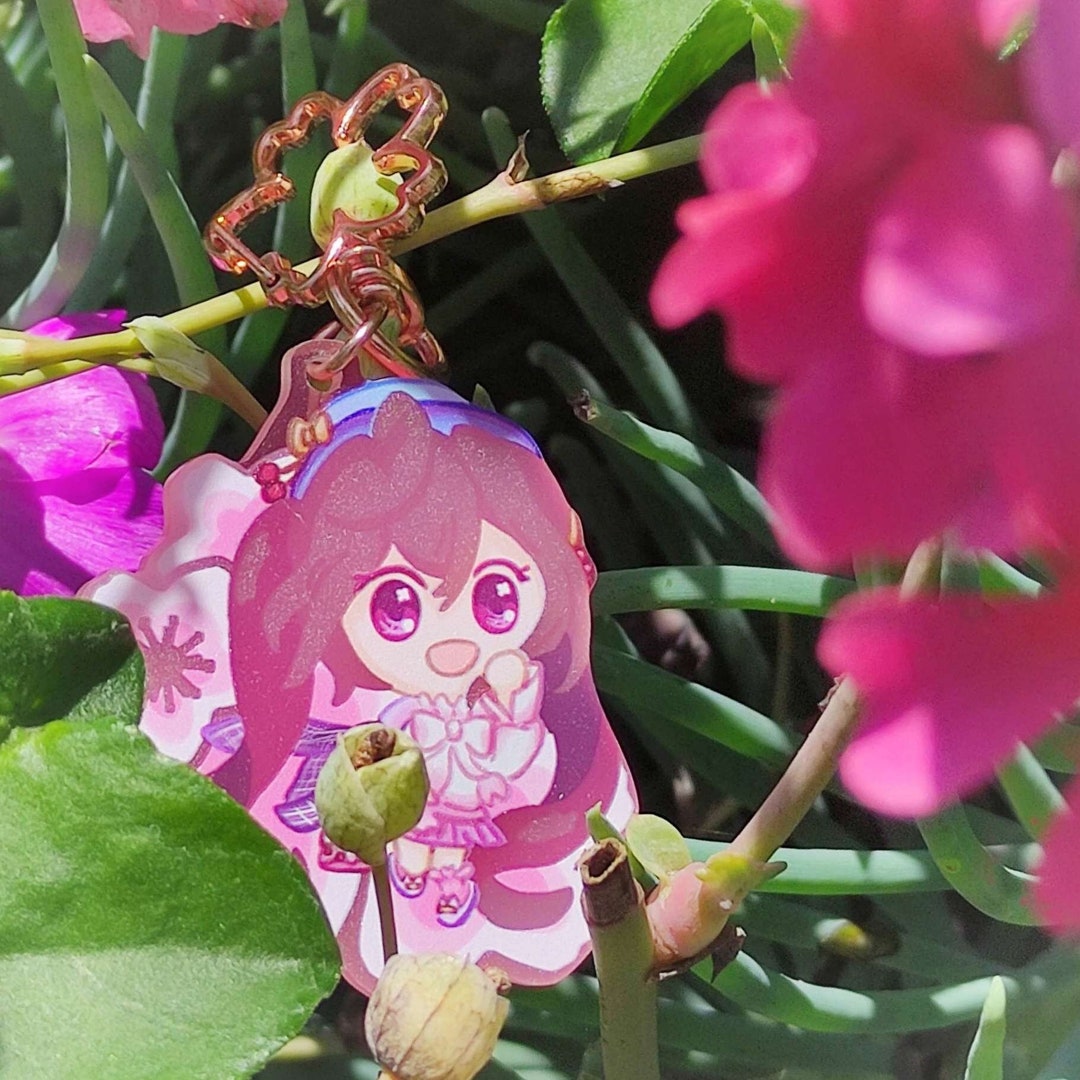 Sakura Miku Frosted Acrylic Keychain | Vocaloid Hatsune Miku - Etsy