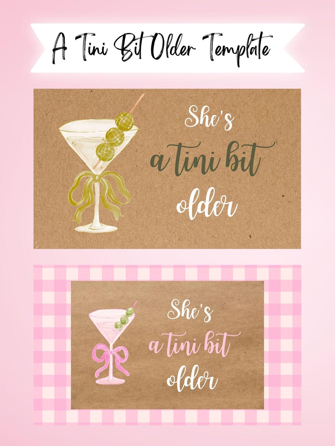 A Tini Bit Older Banner Template - Etsy
