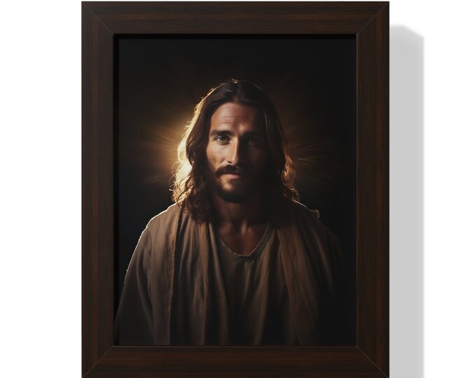 Jesus Christ Poster Print, Christian Art, Smiling Jesus Christ, Gift ...