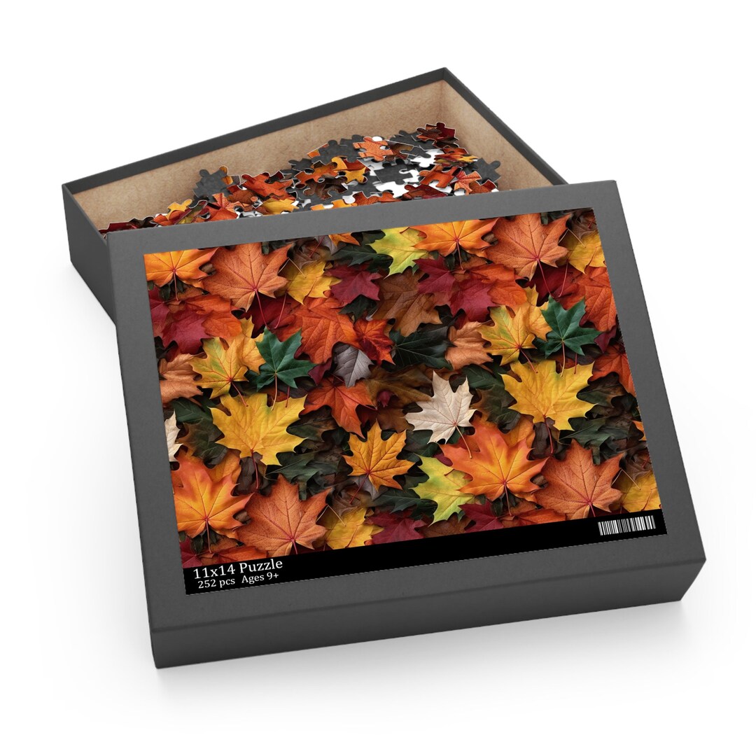 Autumn Leaves Puzzle | 120 Piece 252 Piece 500-piece | Family Puzzle ...