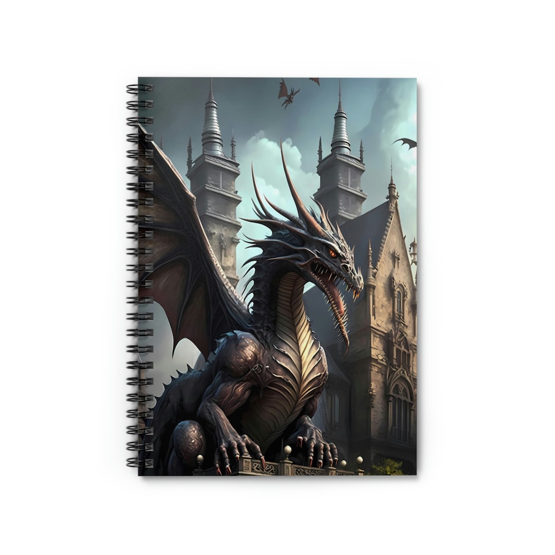 Dragons Notebook Spiral Ruled Line AI Imaging Attack of the Dragons ...
