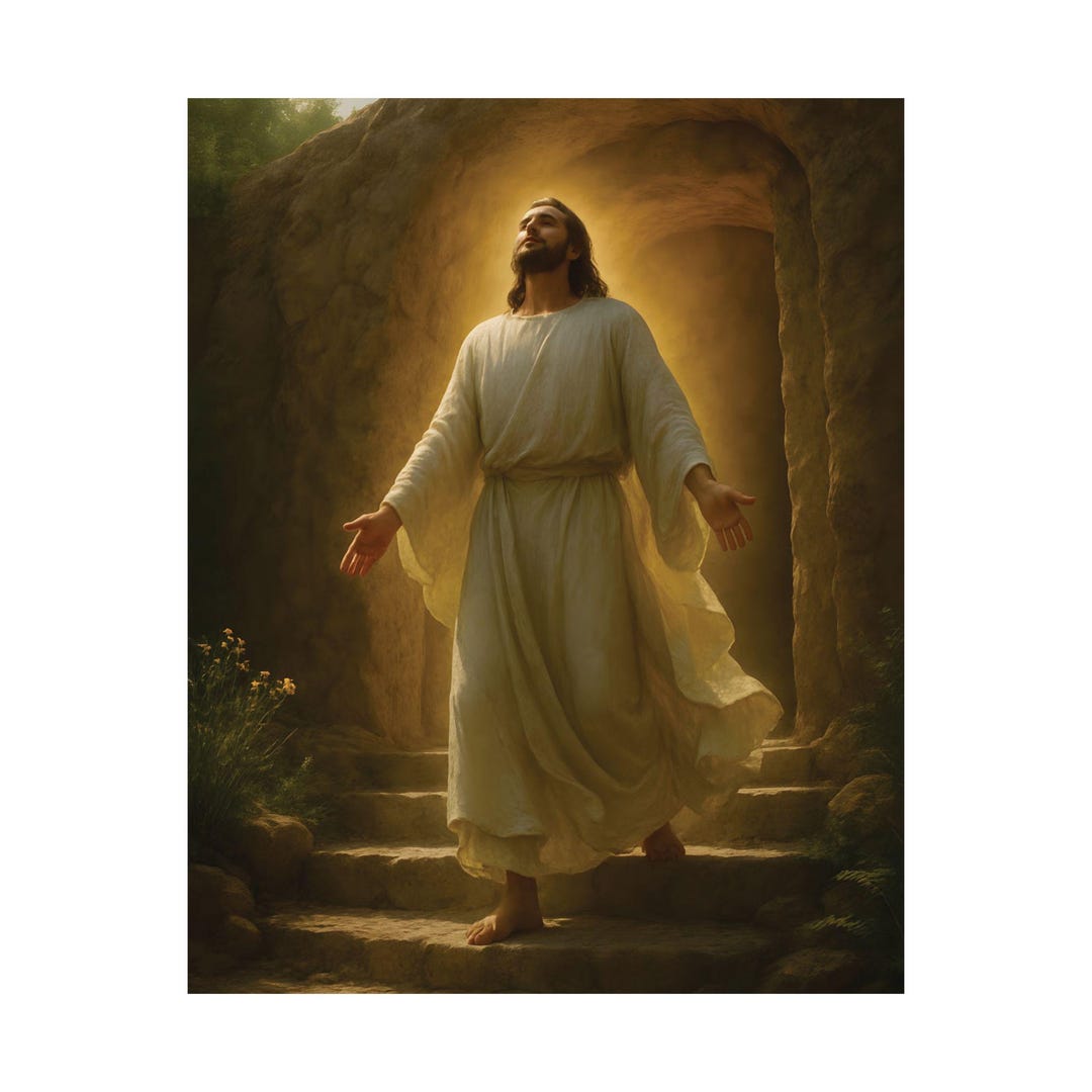 Victorious Dawn Jesus Resurrection Poster | Christian Easter Art - Etsy
