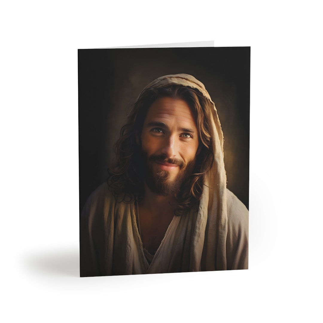 Smiling Jesus Greeting Cards (8, 16, and 24 Pcs) | Christian Greeting ...