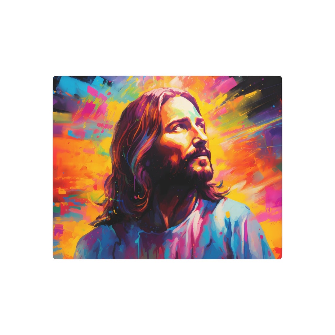 Technicolor Jesus Metal Art – Psychedelic Christian Home Decor - Etsy