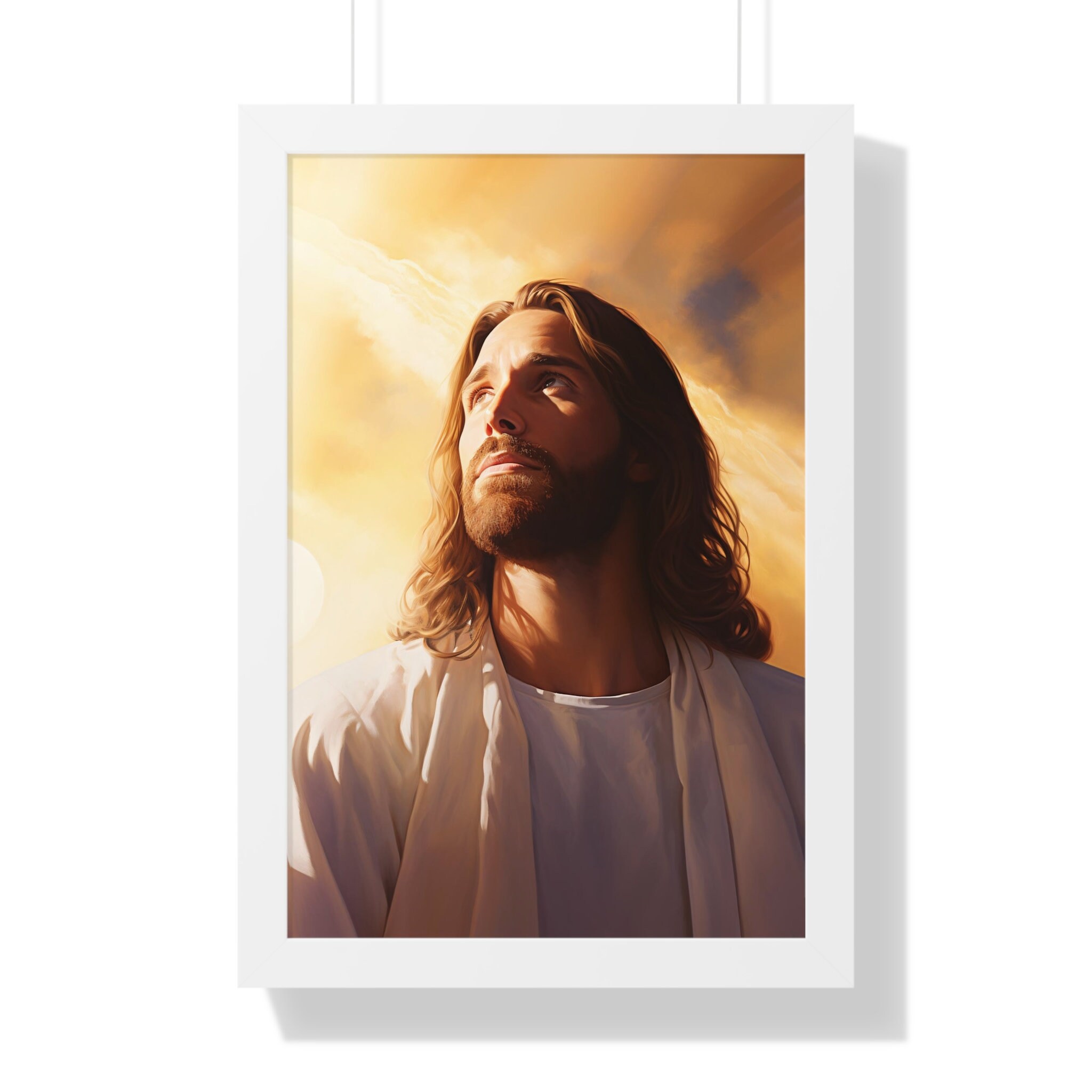 Jesus Poster Jesus Looking up to Heaven Framed Vertical Poster Jesus ...