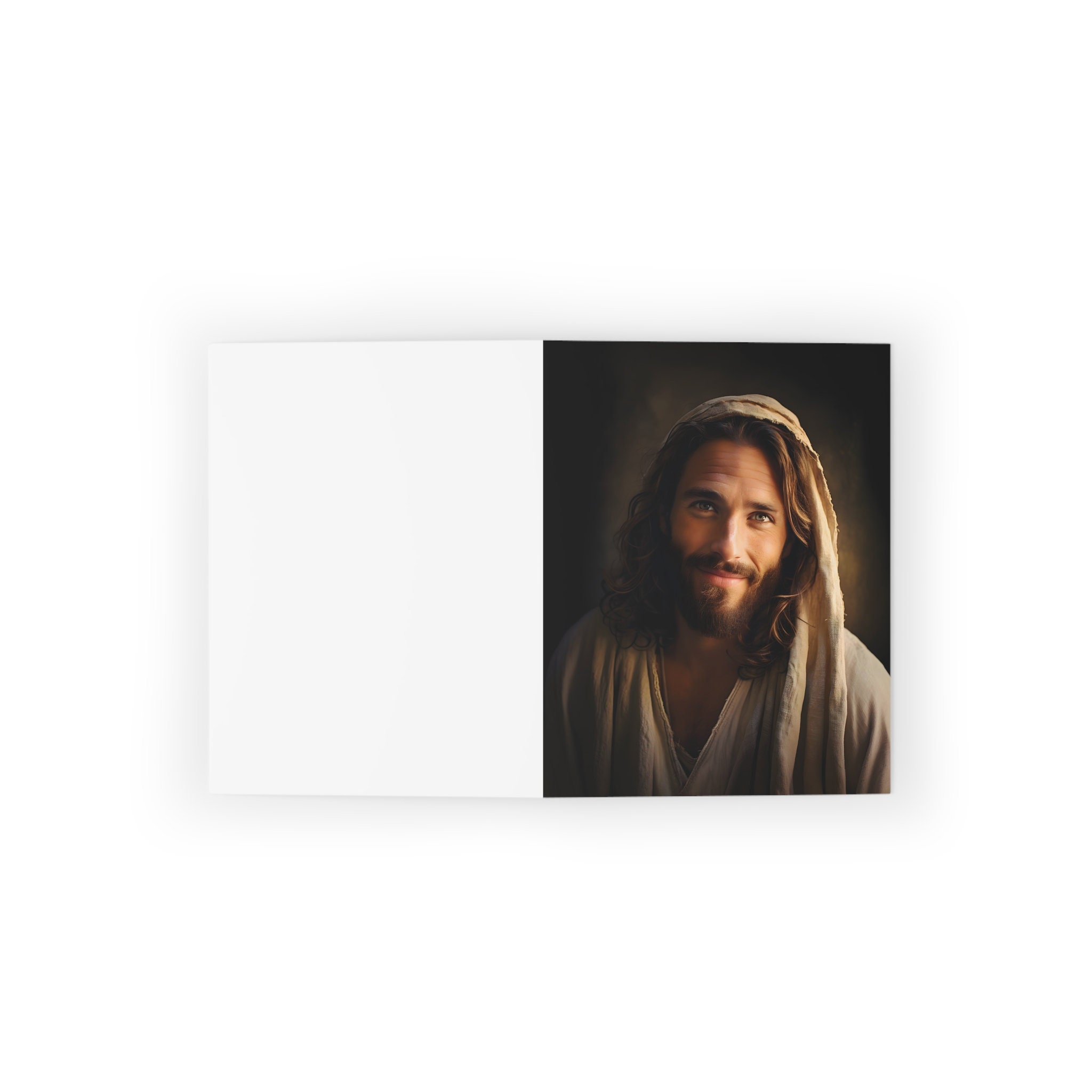 Smiling Jesus Greeting Cards 8, 16, and 24 Pcs Christian Greeting Card ...