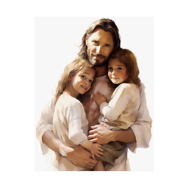 Jesus and the Children Poster - Etsy