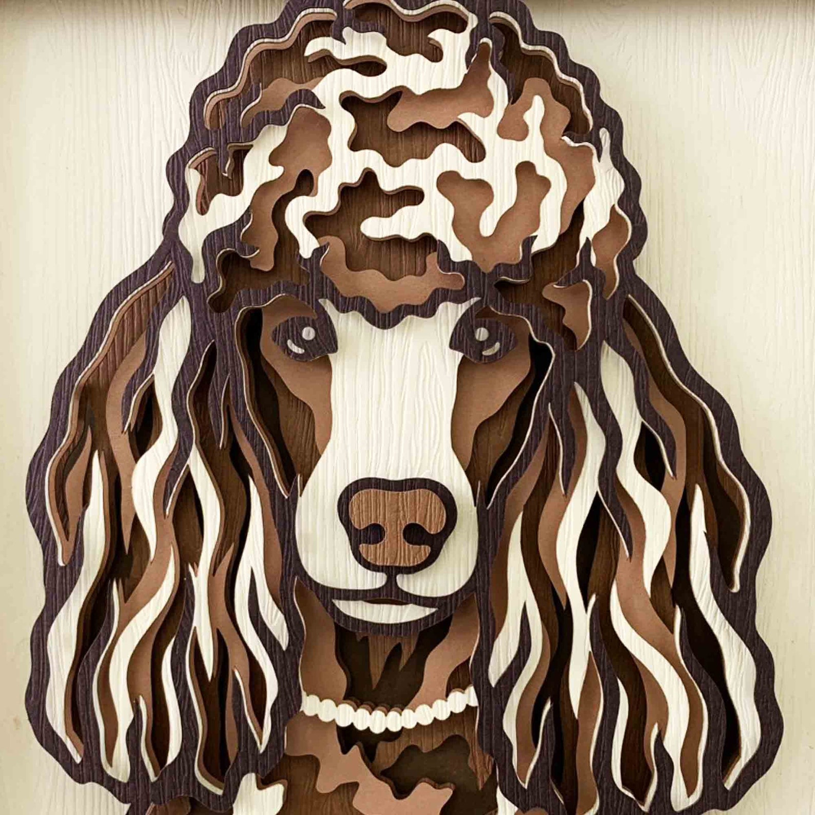 Poodle 3D Laser Cut SVG/ 3D Dog Mandala Wall Art/ 3D Poodle SVG/ Pet ...