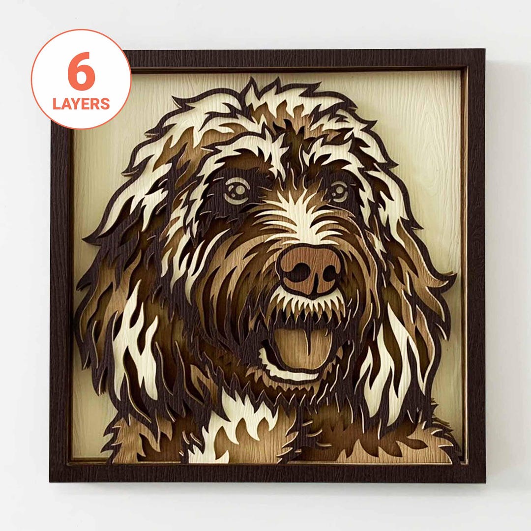 Cockapoo 3D Layered SVG: Laser Cut Dog Wall Art (digital Download) - Etsy