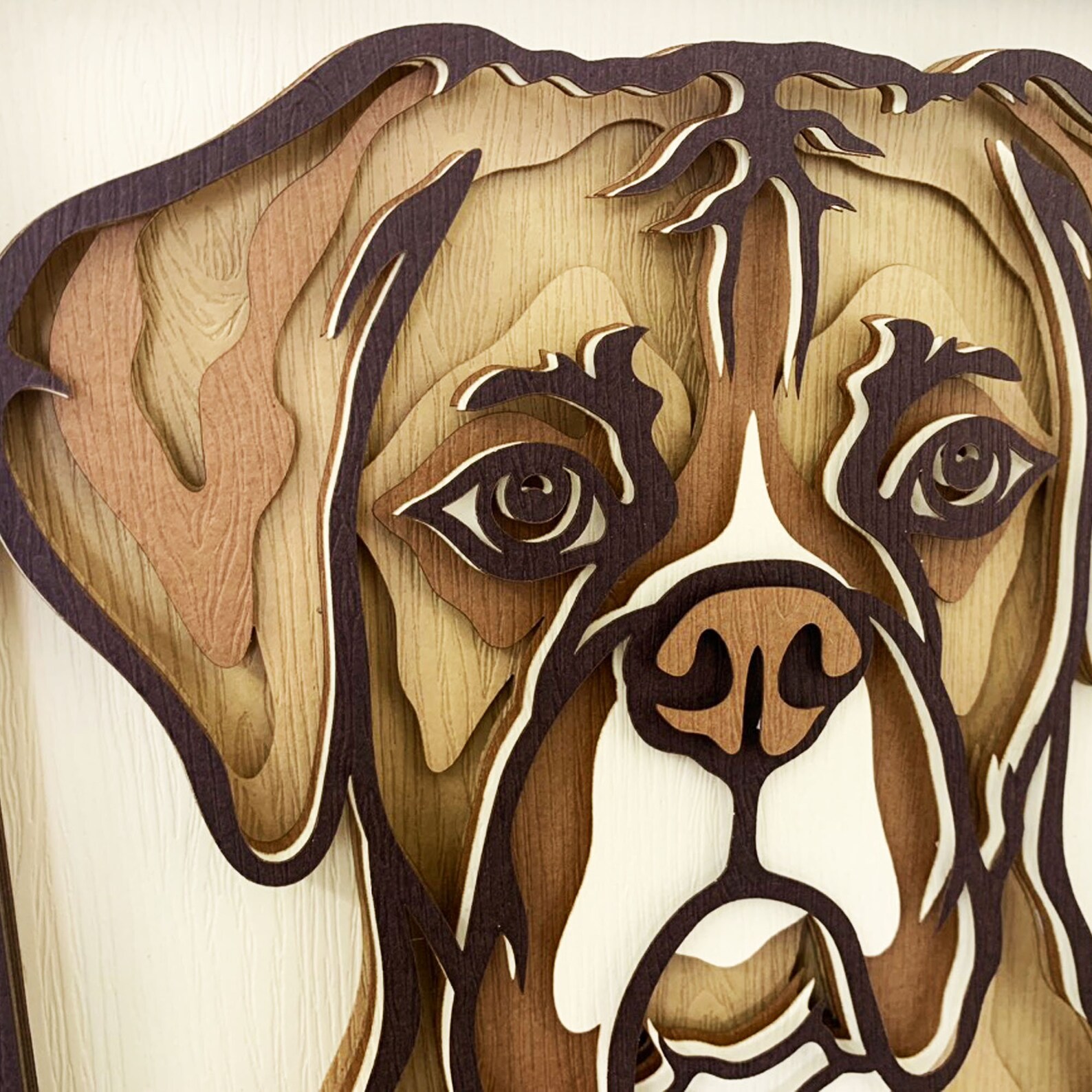 Boxer Dog 3D Laser Cut SVG/ 3D Boxer SVG for Wood/ 3D Dog - Etsy Canada