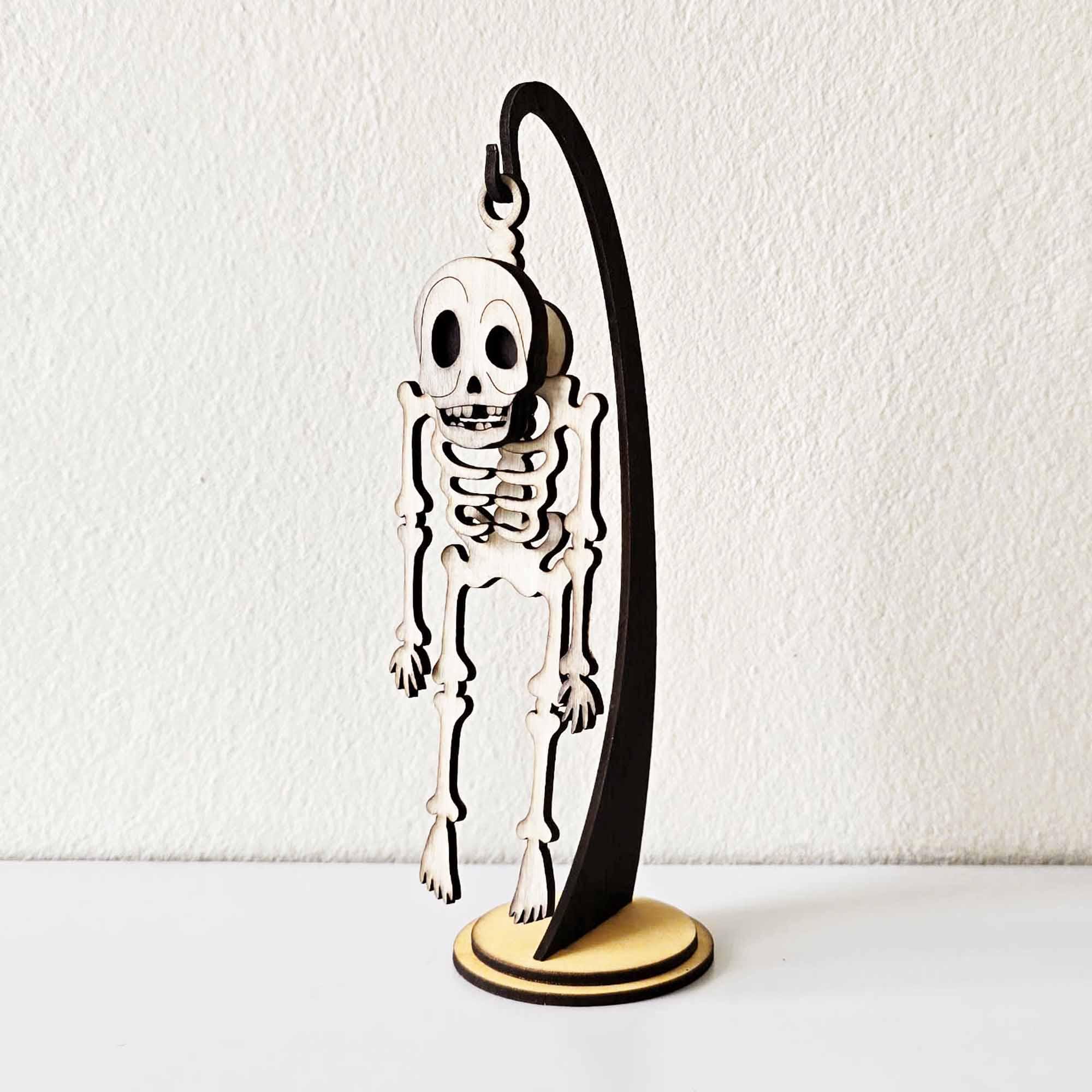 Funny Wiggly Skeleton Laser Cut File: Halloween Decoration 3D Template (digital Download) - Etsy