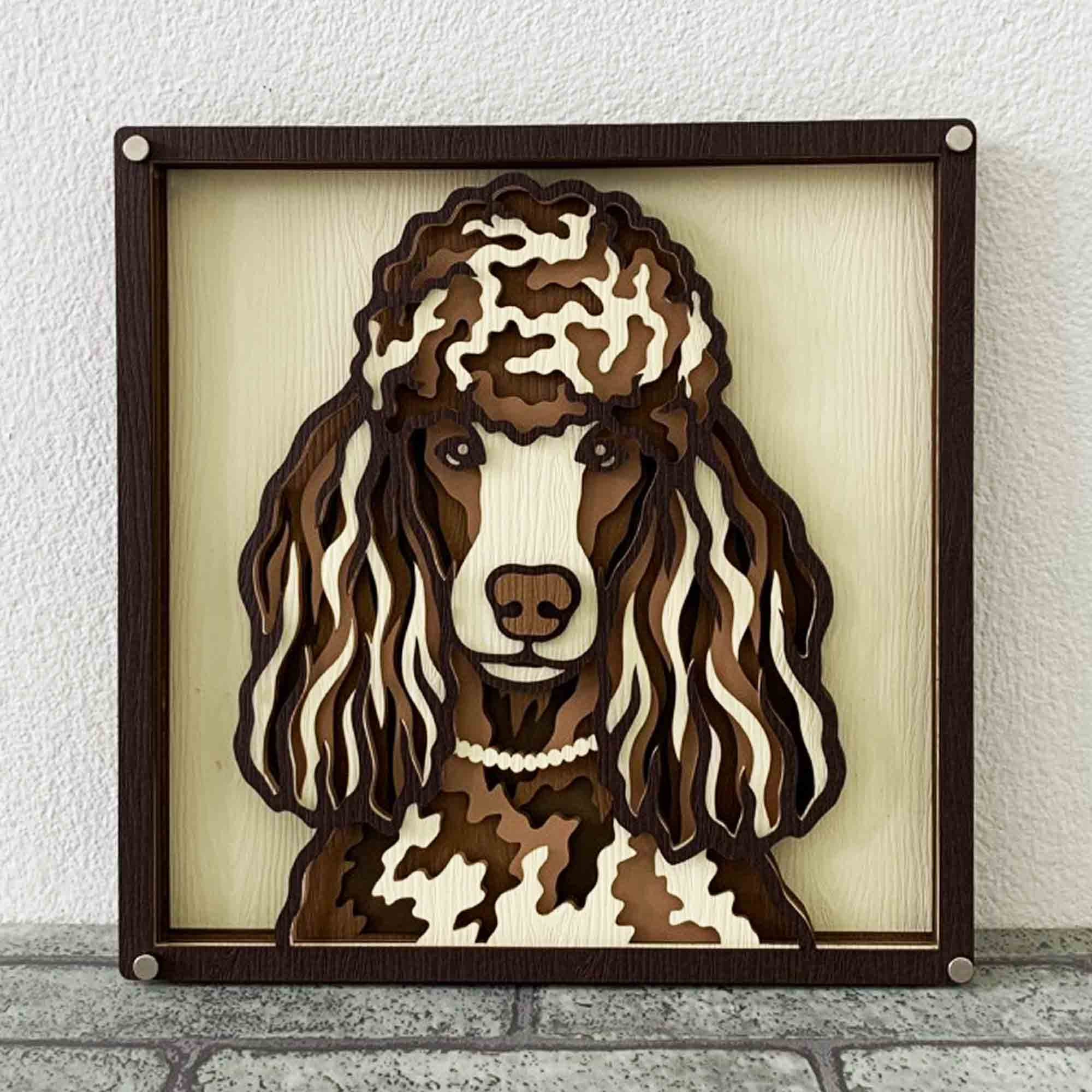 Poodle 3D Laser Cut SVG/ 3D Dog Mandala Wall Art/ 3D Poodle SVG/ Pet ...