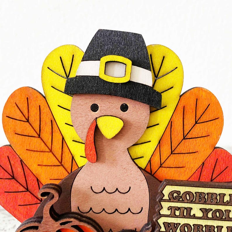 3D Turkey and Pumpkin SVG, Thanksgiving Decor (digital Download) - Etsy