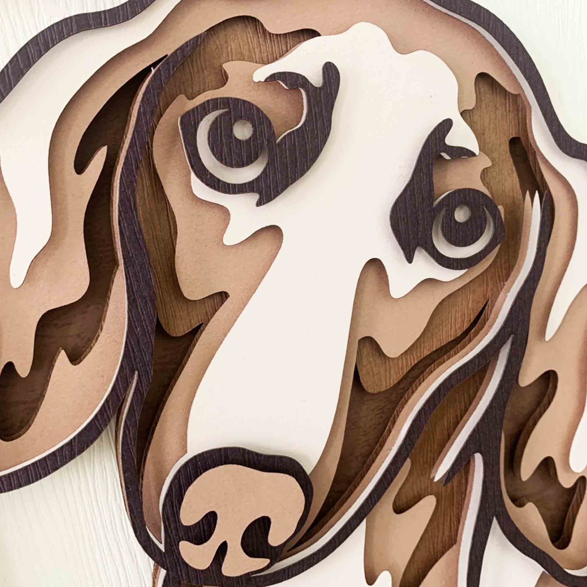 Dachshund 3D Layered SVG: Laser Cut Dog Wall Art (digital Download ...