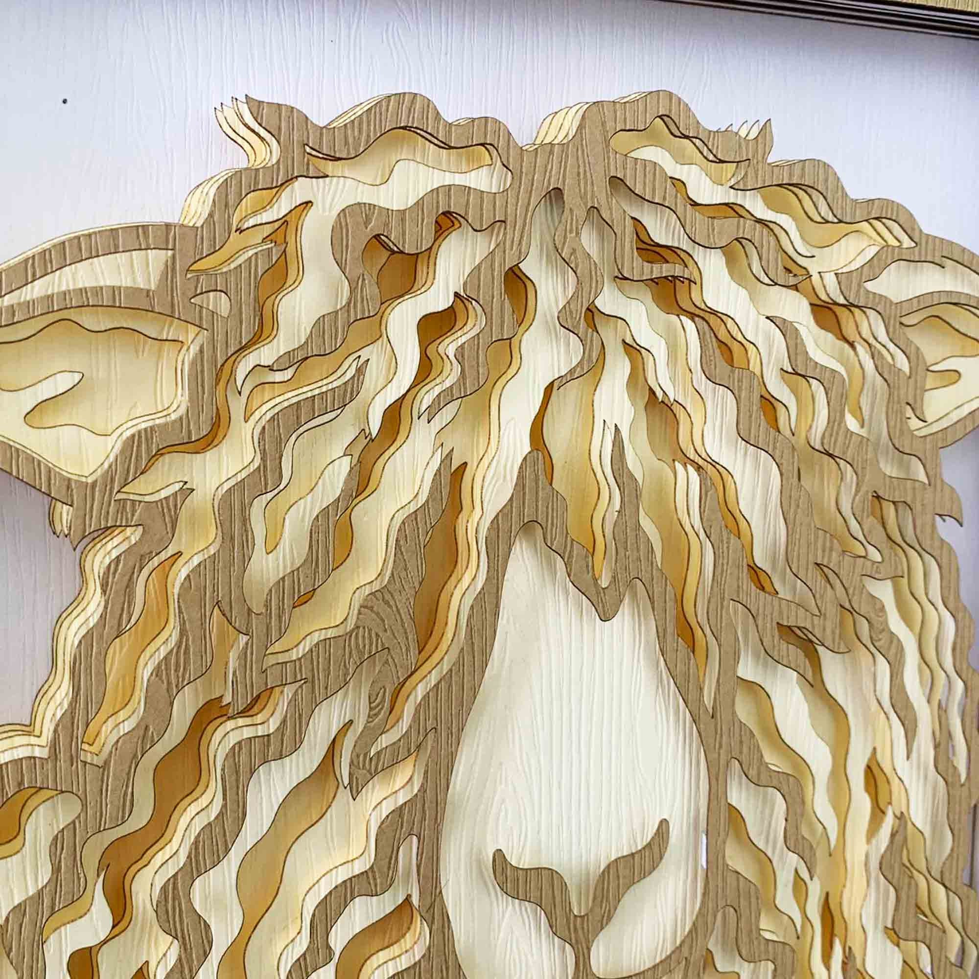 3D Cotswold Sheep Layered SVG: Laser Cut Farm Animal Wall Art (digital ...