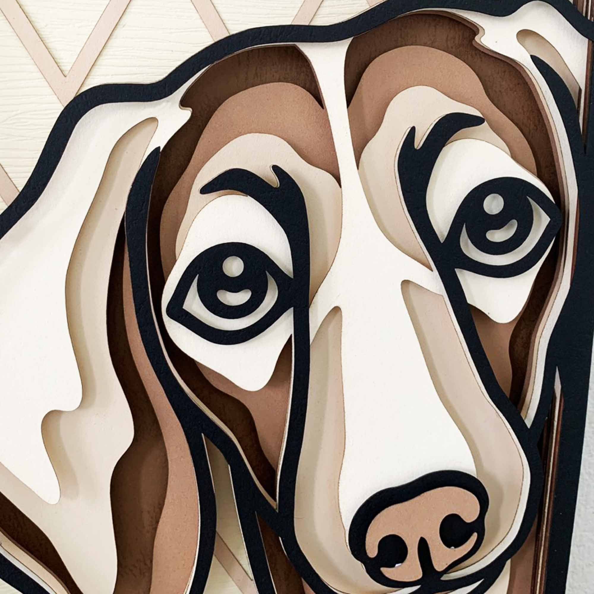 Peeking Dachshund 3D Layered SVG: Laser Cut Dog Wall Art (digital ...