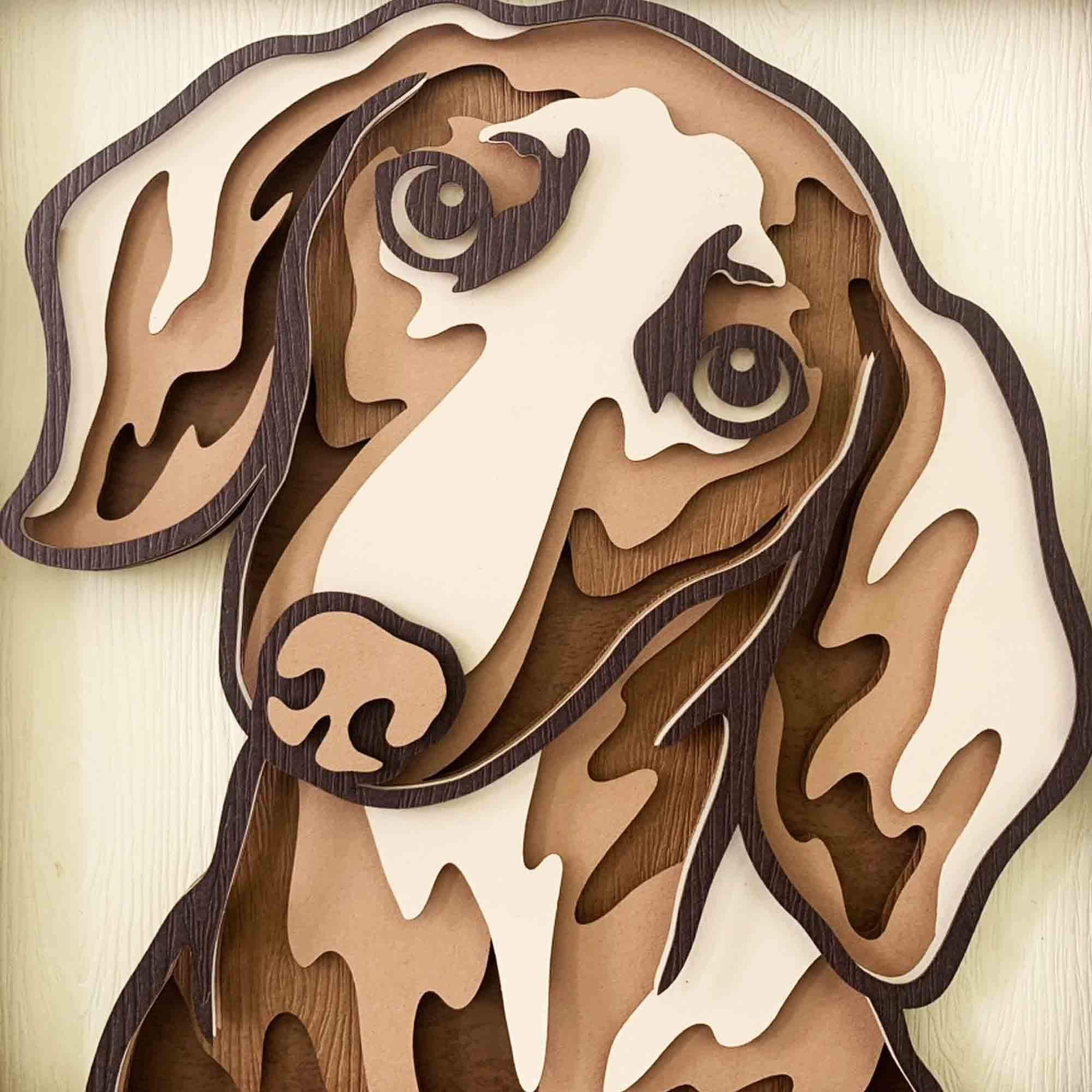 Dachshund 3D Layered SVG: Laser Cut Dog Wall Art (digital Download) - Etsy