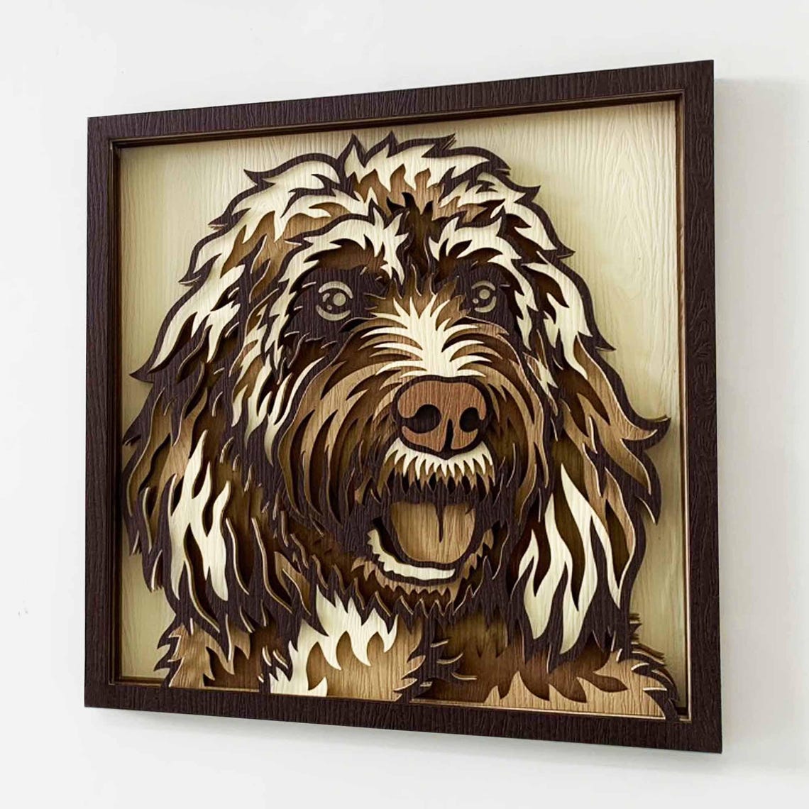 Cockapoo 3D Layered SVG: Laser Cut Dog Wall Art (digital Download) - Etsy