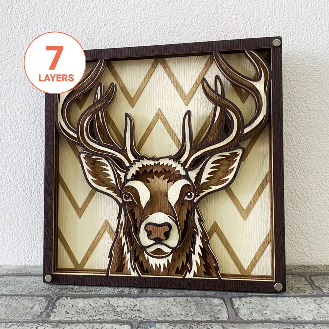 Stag 3D Laser Cut SVG/ Mountain Deer SVG for Wood/ 3D Stag - Etsy Canada