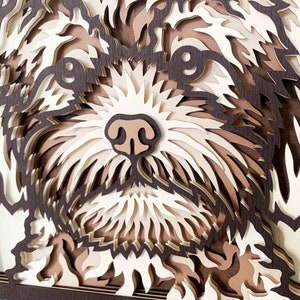 Cavapoo 3D Laser Cut SVG/ 3D Dog Mandala Wall Art/ Cavoodle 3D SVG/ Pet ...
