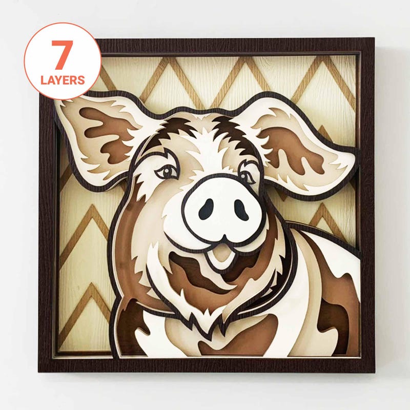 Papercraft 3d Pig - Etsy