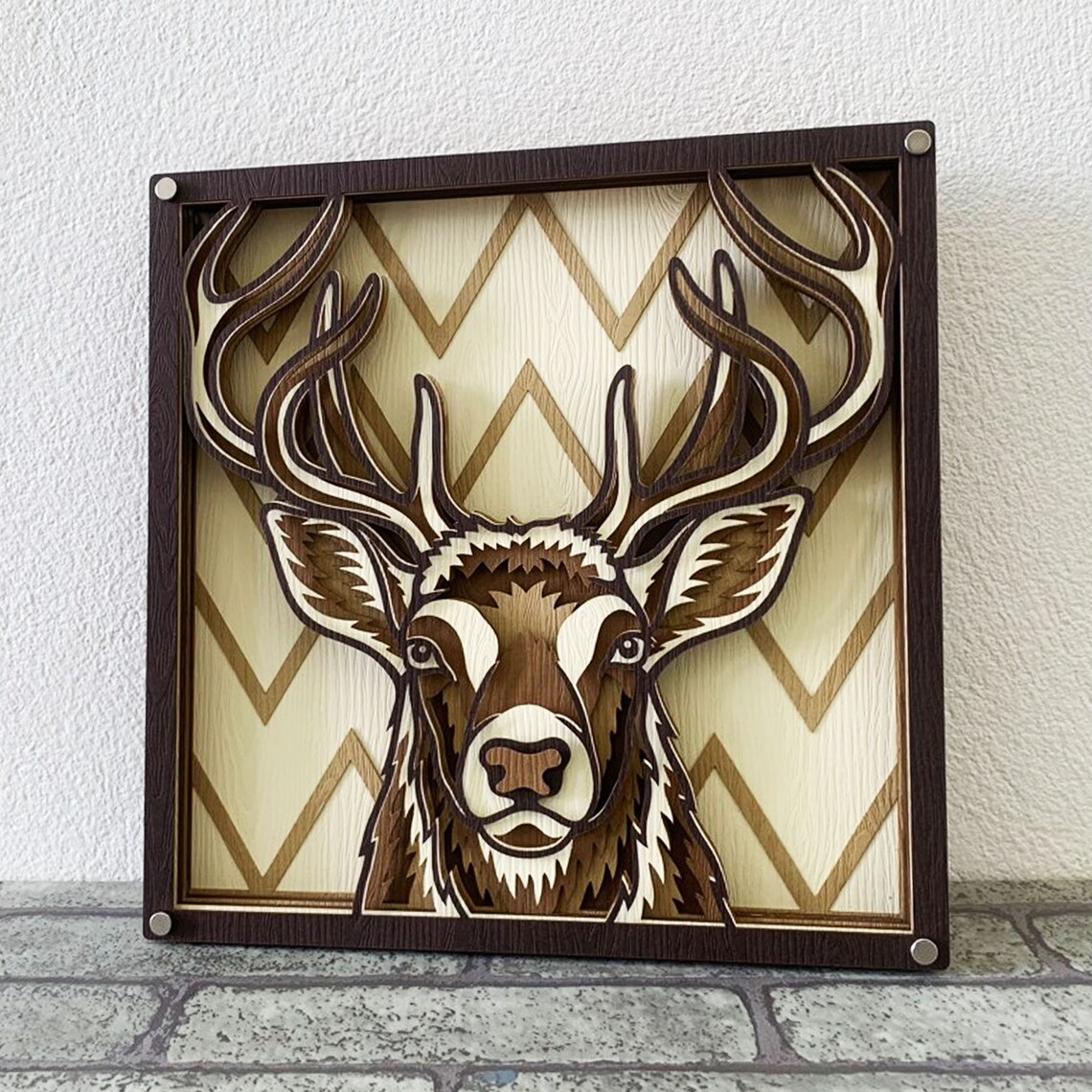 Stag 3D Laser Cut SVG/ Mountain Deer SVG for Wood/ 3D Stag - Etsy Canada