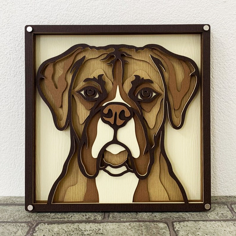Boxer Dog 3D Laser Cut SVG/ 3D Boxer SVG for Wood/ 3D Dog - Etsy Ireland