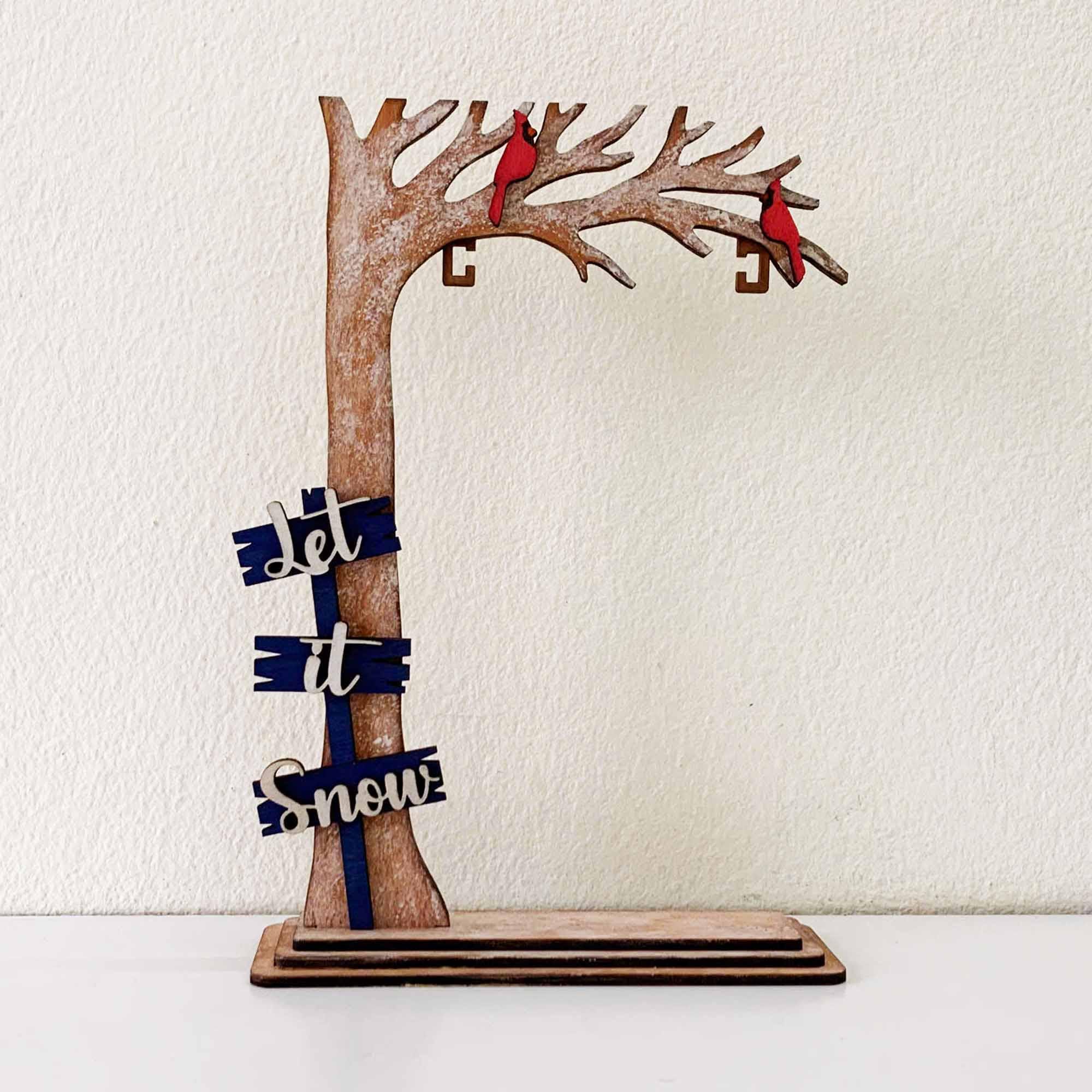 3D Snowman on Swing Laser Cut File: Let It Snow - Christmas Decoration ...