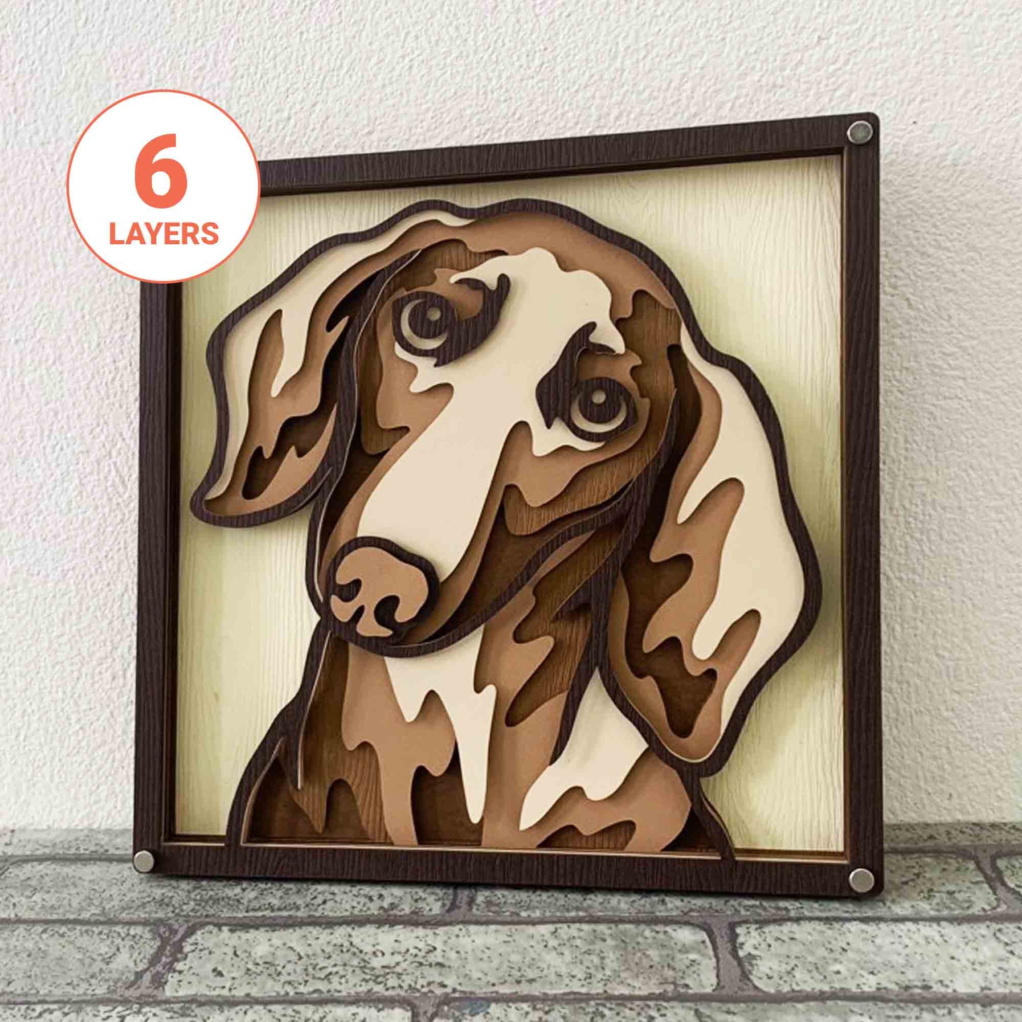 Dachshund 3D Laser Cut SVG/ Dog Layer SVG for Wood/ Short - Etsy Australia