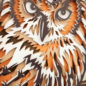 3D Owl Layered SVG: Laser Cut Animal Wall Art (digital Download) - Etsy