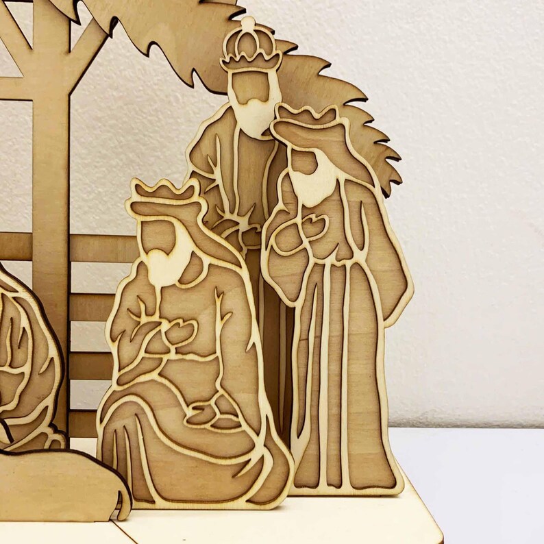 3D Nativity Scene Laser Cut File: Christmas Decoration (digital ...