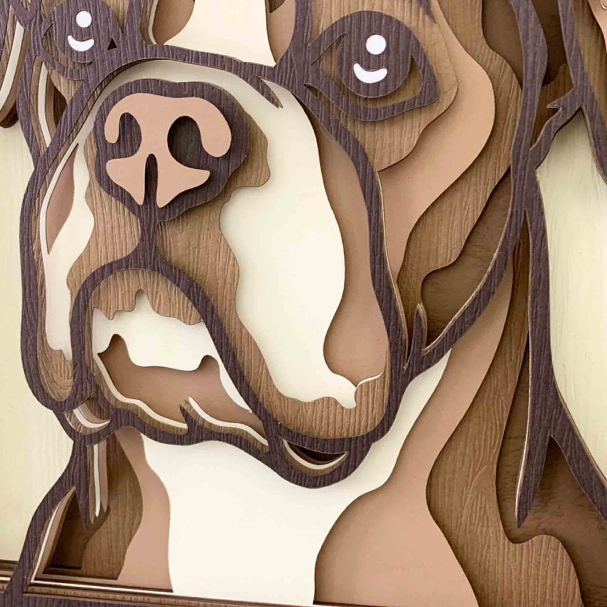 3D Boxer Dog Layered SVG: Laser Cut Dog Wall Art (digital Download) - Etsy