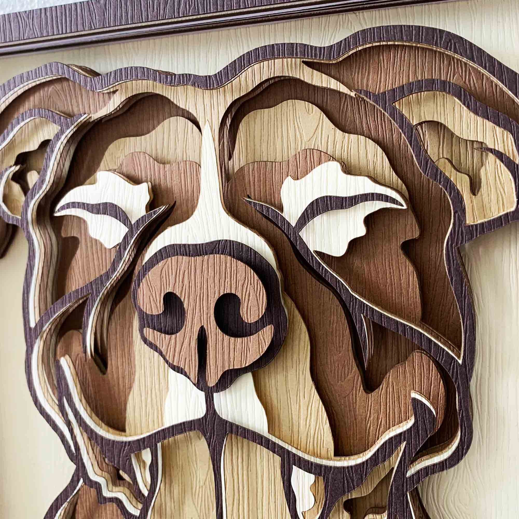 Smiley Pitbull 3D Laser Cut SVG/ Staffordshire Bull Terrier - Etsy