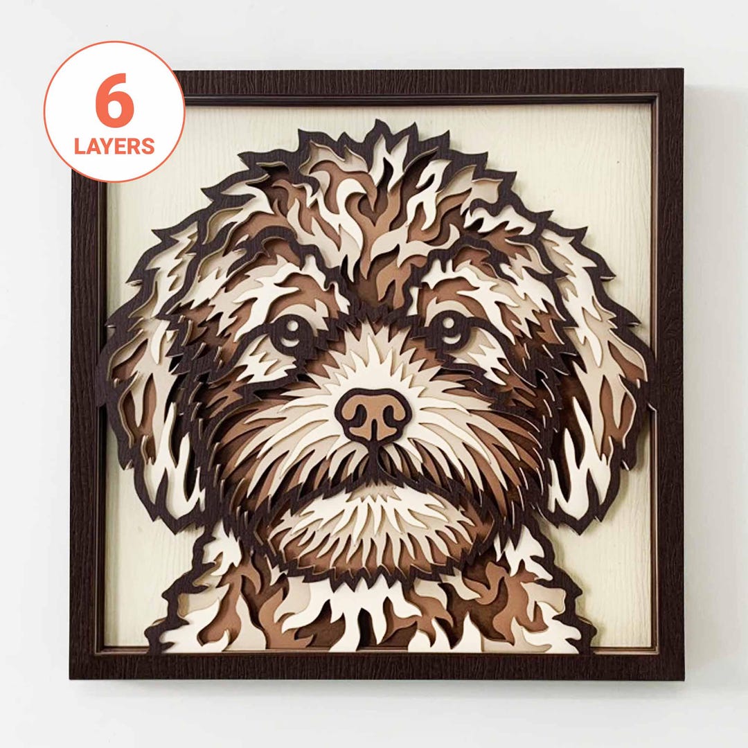 Cavapoo 3D Layered SVG: Laser Cut Dog Wall Art (digital Download) - Etsy UK