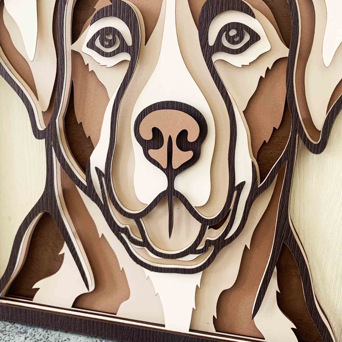 Labrador 3D Layered SVG: Laser Cut Dog Wall Art (digital Download) - Etsy