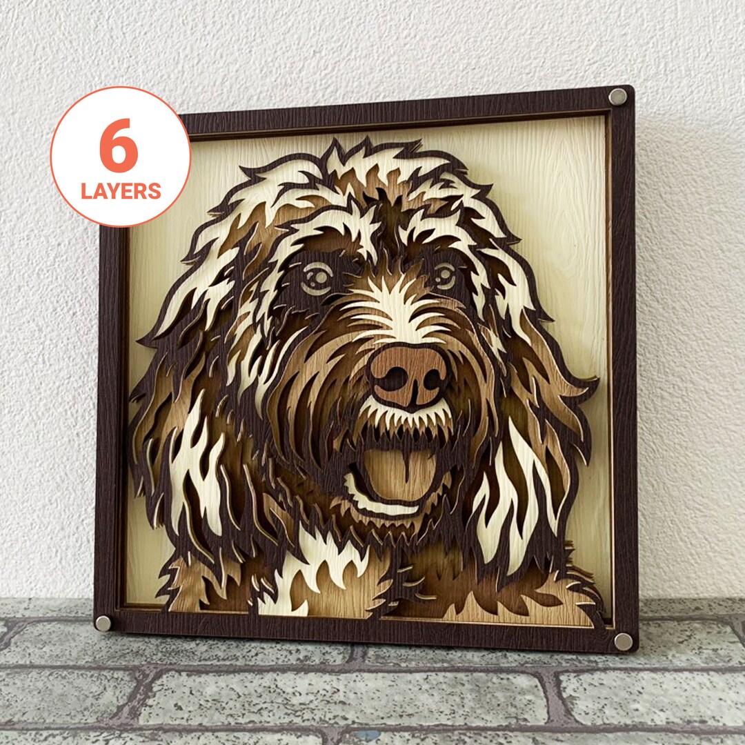 Cockapoo 3D Laser Cut SVG/ 3D Dog Mandala Wall Art/ Cockapoo SVG/ Pet ...