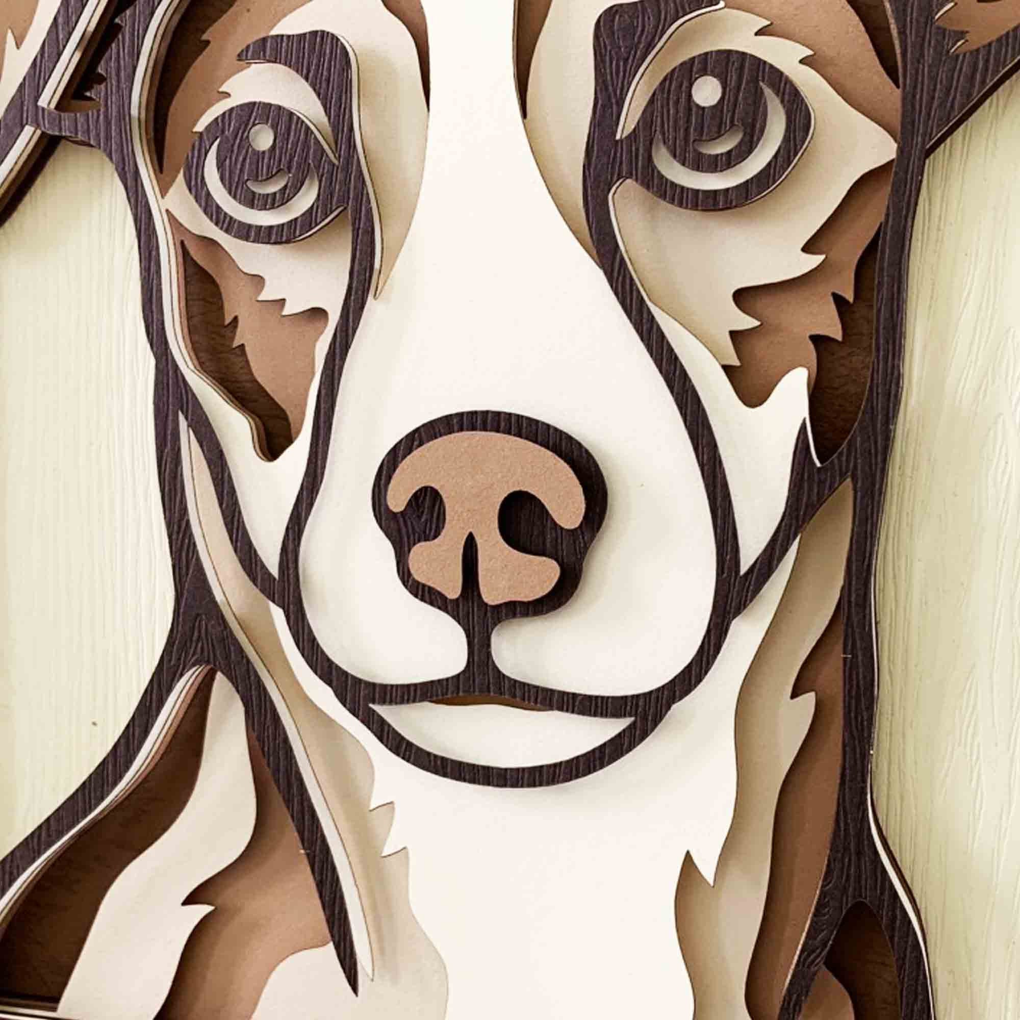 Jack Russell Dog 3D Layered SVG: Laser Cut Dog Wall Art (digital ...