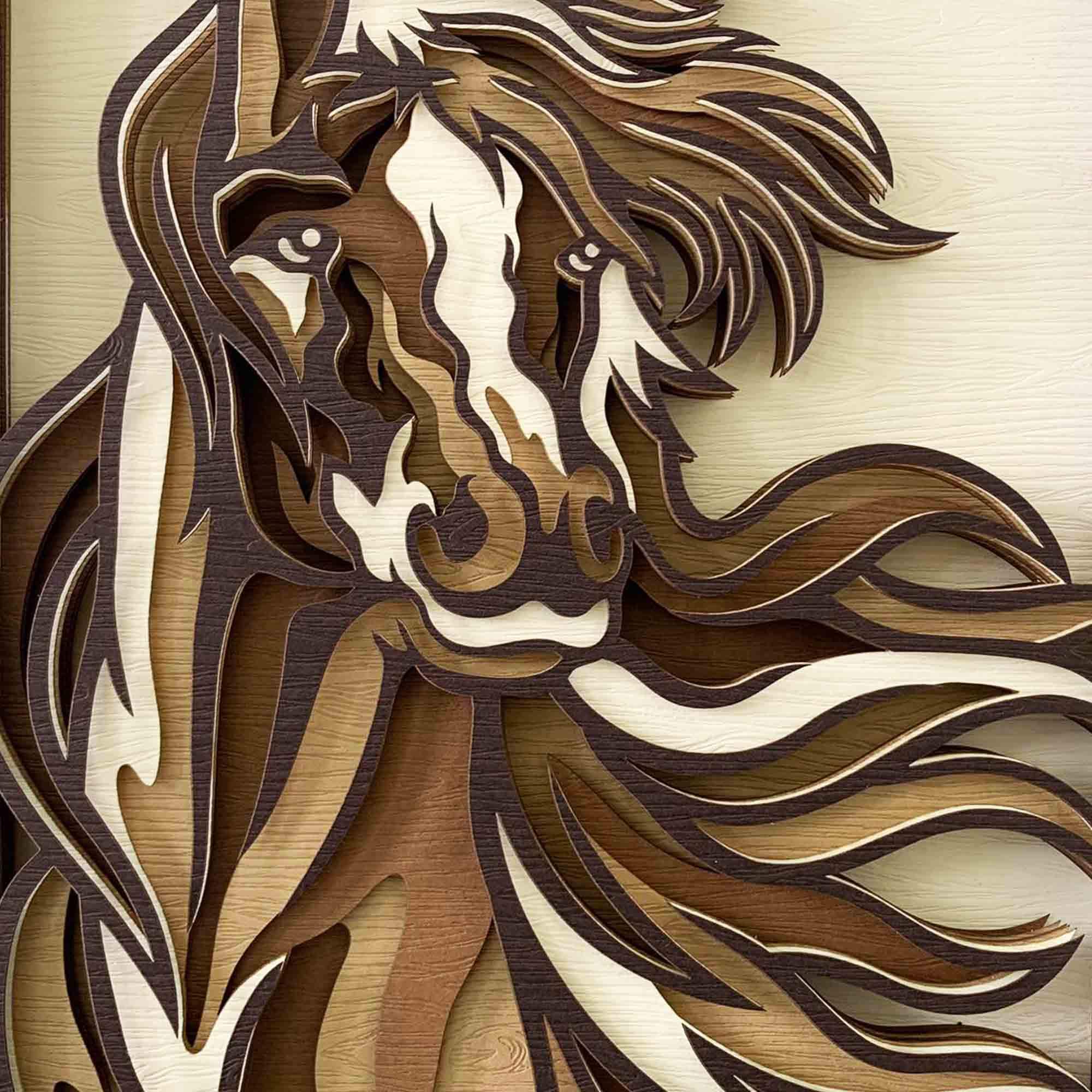 3D Horse Layered SVG: Laser Cut Farm Animal Wall Art (digital Download ...