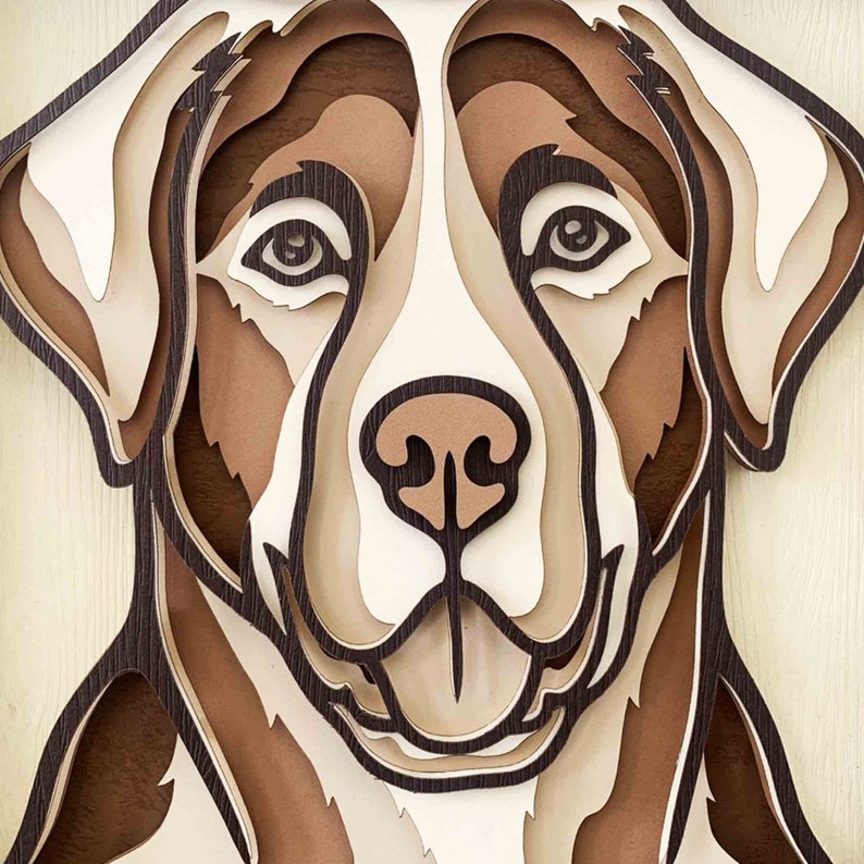 Labrador 3D Layered SVG: Laser Cut Dog Wall Art (digital Download) - Etsy