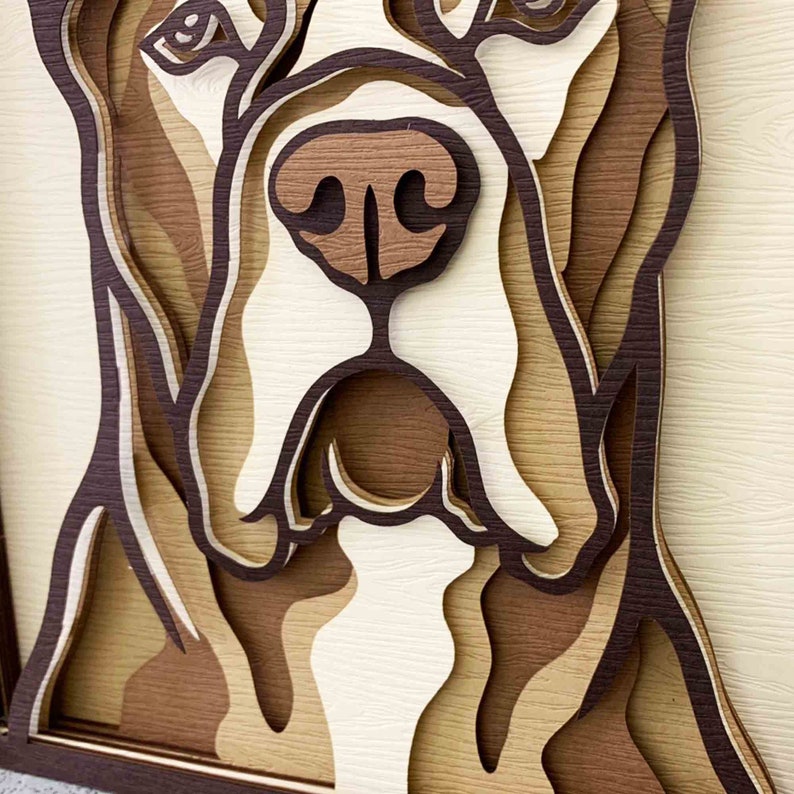 Cane Corso 3D Laser Cut SVG/ 3D Dog Layer SVG for Wood/ Cane Corso 3D ...