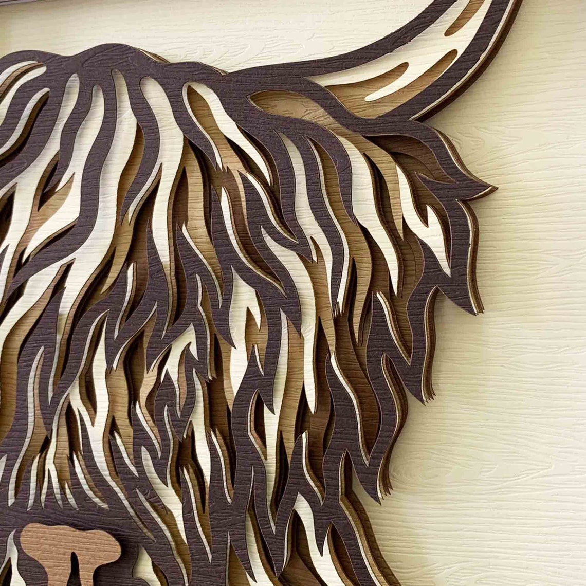 Highland Cow 3D Wall Art SVG/ Highland Cow SVG for Wood/ 3D - Etsy