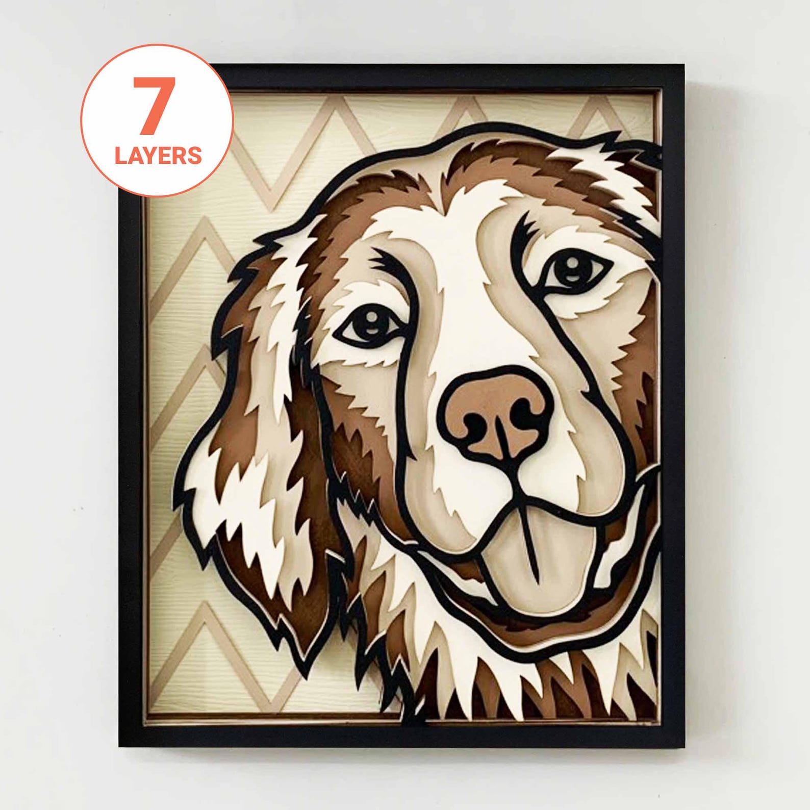 Golden Retriever 3D Layered SVG, Dog Wall Art (digital File) - Etsy