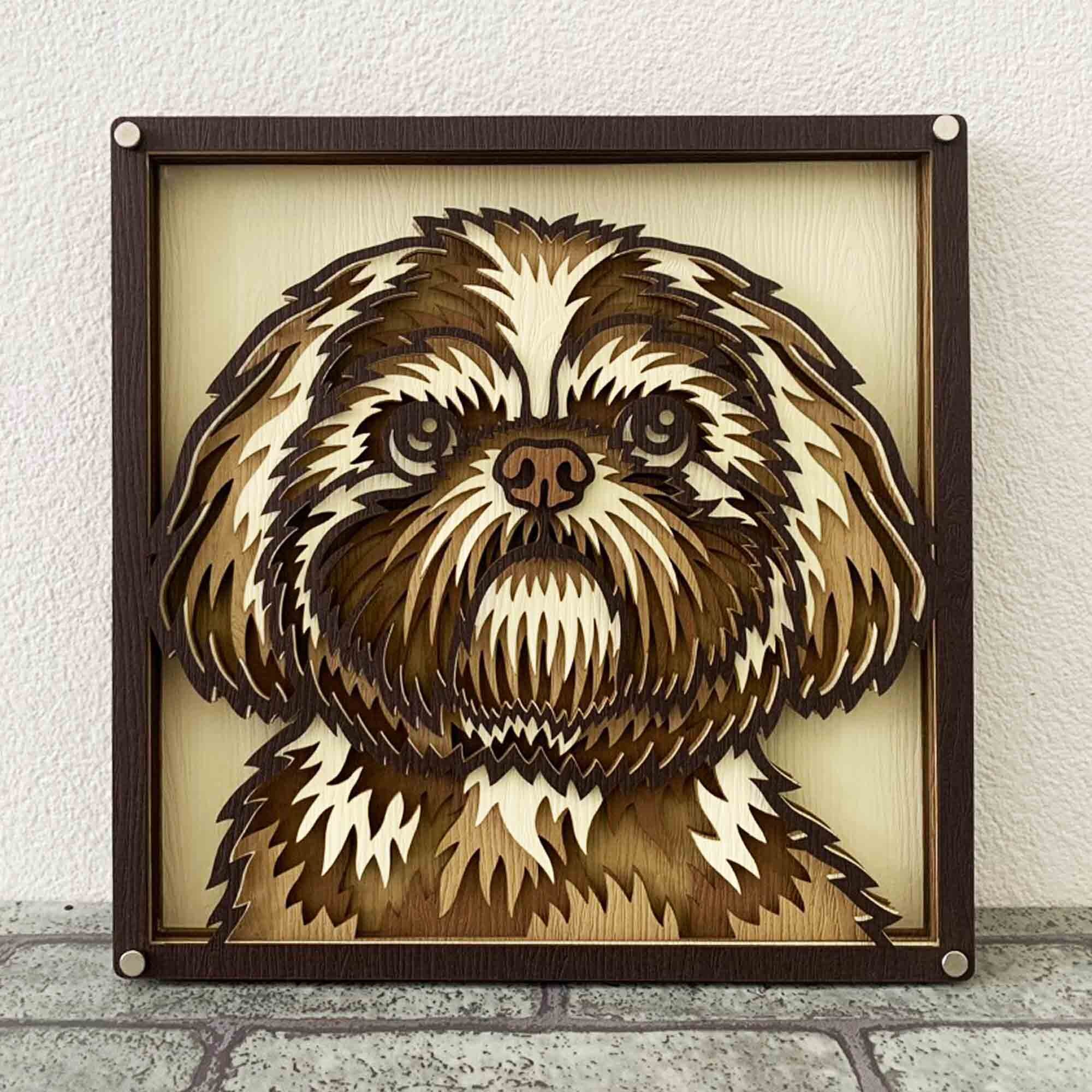 Shih Tzu 3D Laser Cut SVG/ 3D Dog Layer SVG for Wood/ 3D Shih - Etsy UK