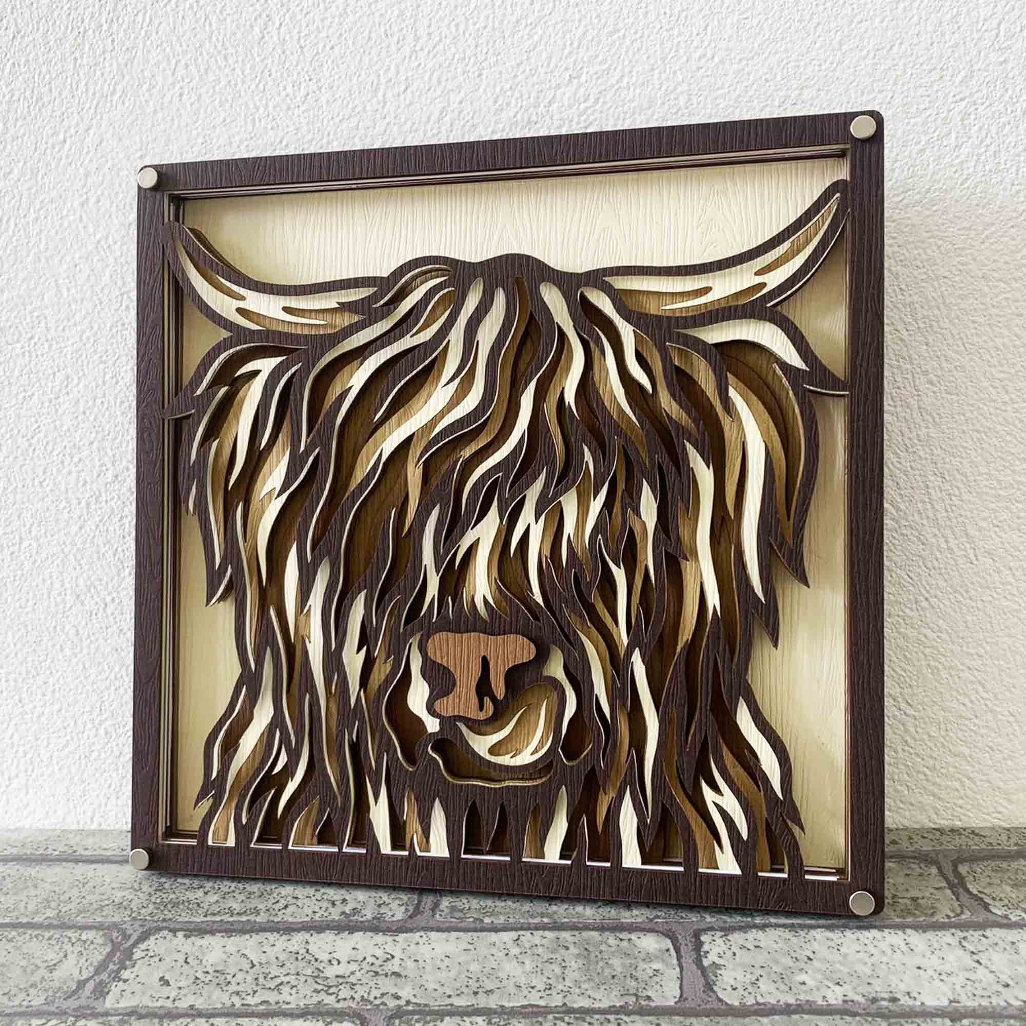 Highland Cow 3D Layer SVG/ Highland Cow SVG for Wood/ 3D Cow - Etsy UK