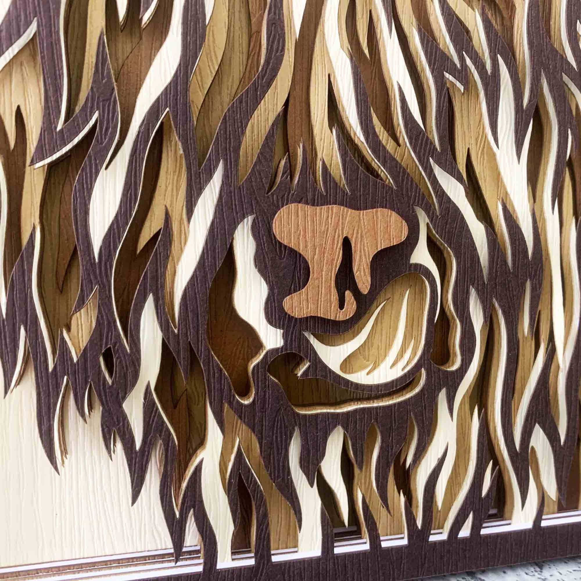 Highland Cow 3d Laser Cut Highland Cow Svg For Wood 3d Cow Etsy