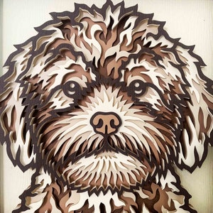 Cavapoo 3D Laser Cut SVG/ 3D Dog Mandala Wall Art/ Cavoodle 3D SVG/ Pet ...