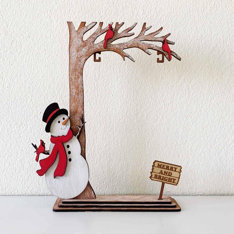 3D Santa on Swing Laser Cut File: Santa and Snowman - Christmas ...